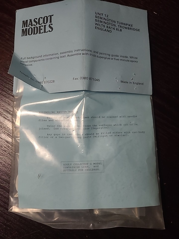 Mascot Model S8, Miniature, Adult Model Kit, Metal 90mm | eBay