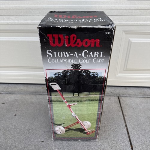 Wilson Push Pull Collapsible Folding Golf Cart Caddy Stow-A-Cart W361 ...