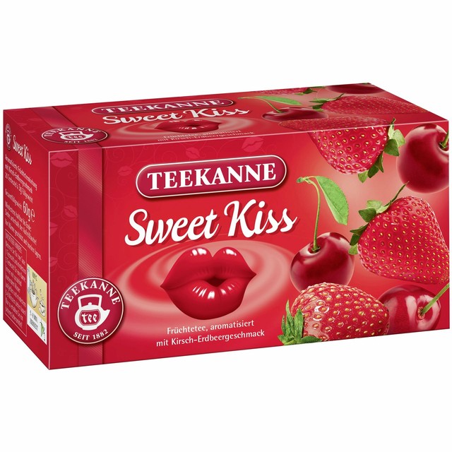 Teekanne Sweet Kiss Cherry Strawberry Tea 60g/2.11oz -20 Bags- Tea from ...