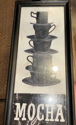 Vintage Mocha Coffee Decorative Picture From Kmart | eBay