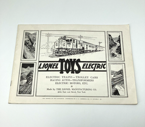 Lionel Toys Electric Trains Trolleys Racing Cars & Motors 1915 Catalog ...