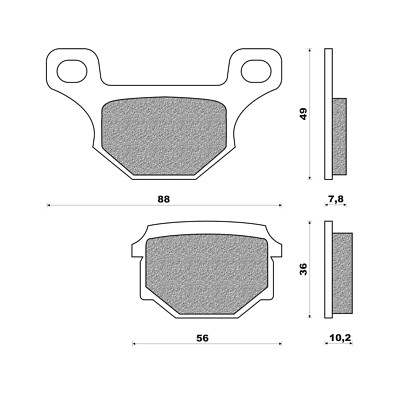 Front Brake Pads Touring Organic for TGB Laser R9 151 2005 to 2011 ...