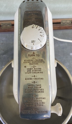 KitchenAid Model 4-C Countertop Mixer Vintage White Enamel Tested ...