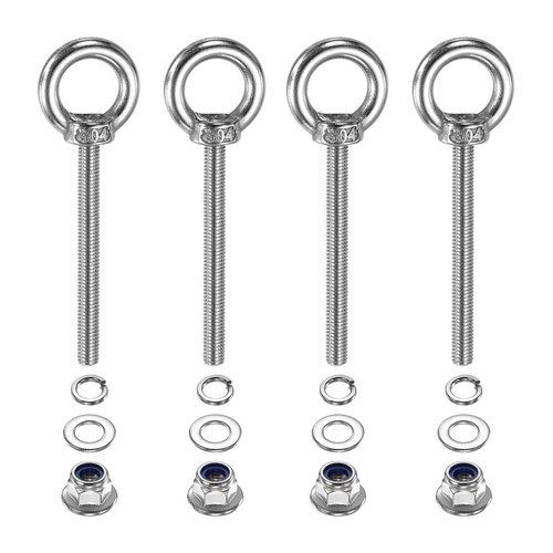 M5 x 50mm Shoulder Eye Bolt, 4 Pcs 304 Stainless Steel Lifting Eye Bolt ...