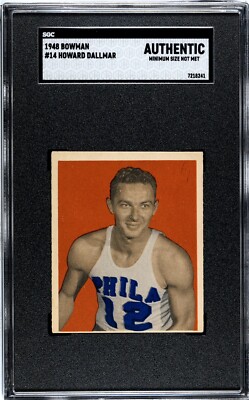 1948 Bowman HOWARD DALLMAR Warriors #14 SGC AUTHENTIC | eBay
