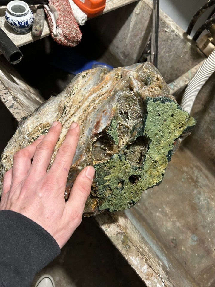 Madagascar 36 lb. Ocean Jasper lapidary Botryoidal rough OLD STOCK HUGE ...