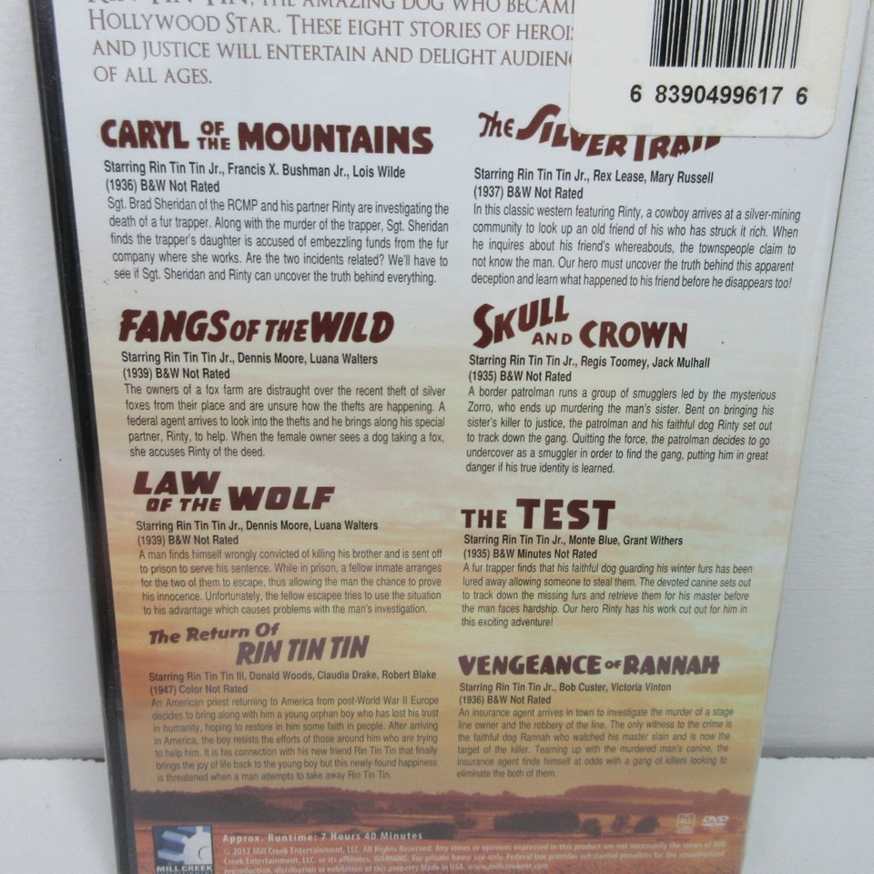 Ultimate Rin-Tin-Tin: 8 Classic Movie Collection (DVD, 2012, 2-Disc Set ...