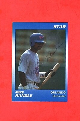 1990 STAR CO. MIKE RANDLE AUTOGRAPHED ORLANDO RAYS CARD NM | eBay