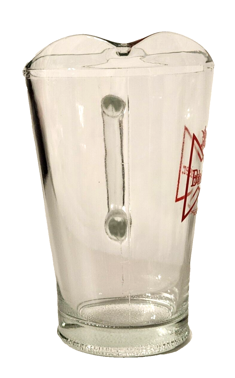 Vintage Budweiser "Bud King of Beers" Heavy Glass Beer Pitcher 9"H ...