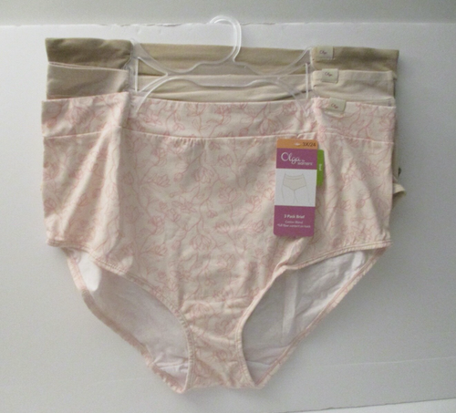 Olga by Warners Women's brief cotton blend panties 3 Pair Plus size 3X ...