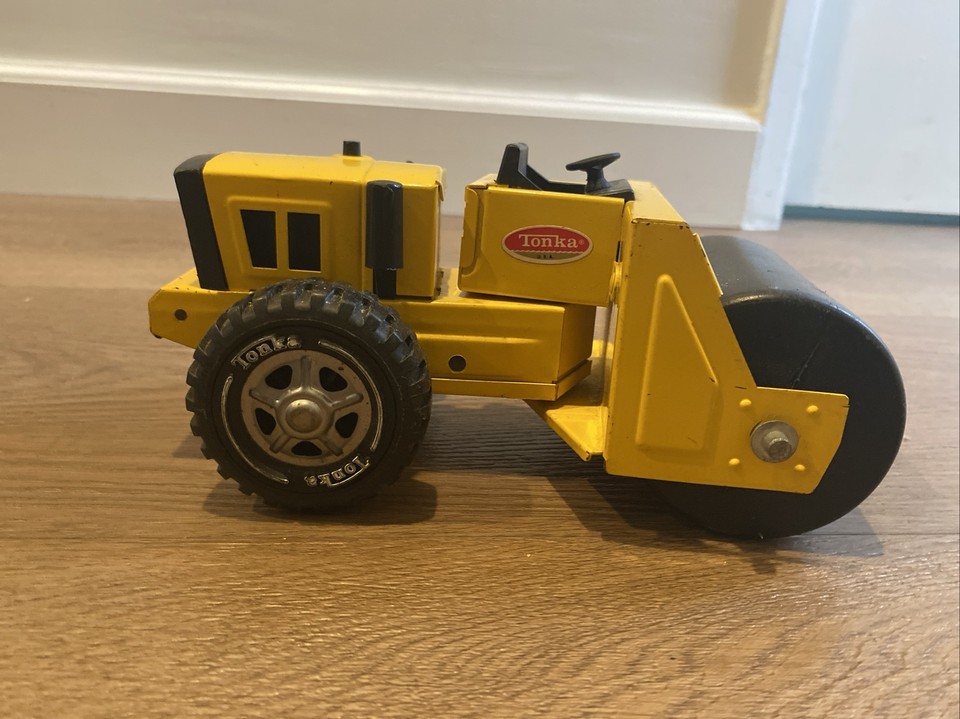 VINTAGE 1950s TONKA TOYS ROAD ROLLER-YELLOW | eBay