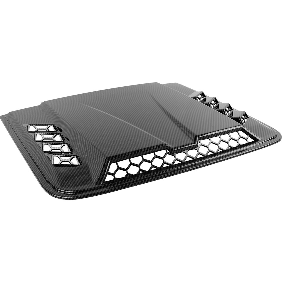Air Flow Intake Bonnet Scoop Hood Cover Vent Guard Carbon Fiber For ...