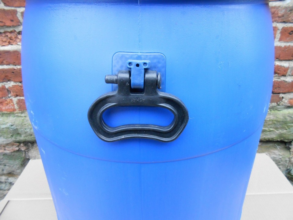 1 x 100ltr Blue Clip Top Plastic Barrel, Water Butt, Storage Barrel ...