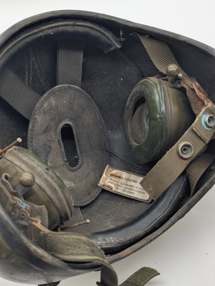 British Army Amplivox AFV Vehicle Crewman's Helmet Iraq Bringback 1999 ...