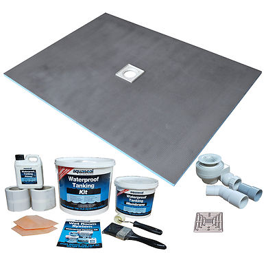 Wet Room Wetroom Shower Tray Kit All sizes available Including Kits (S ...