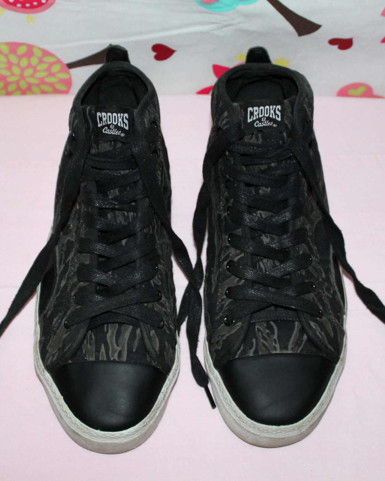 CROOKS & CASTLES AUTHENTIC RARE MEN'S 9 CAMOUFLAGE MID-TOP ATHLETIC ...