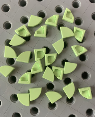 Lego Lime 1/4 Circle Tile 1x1 Smooth Finishing Tile Floor Corner New ...