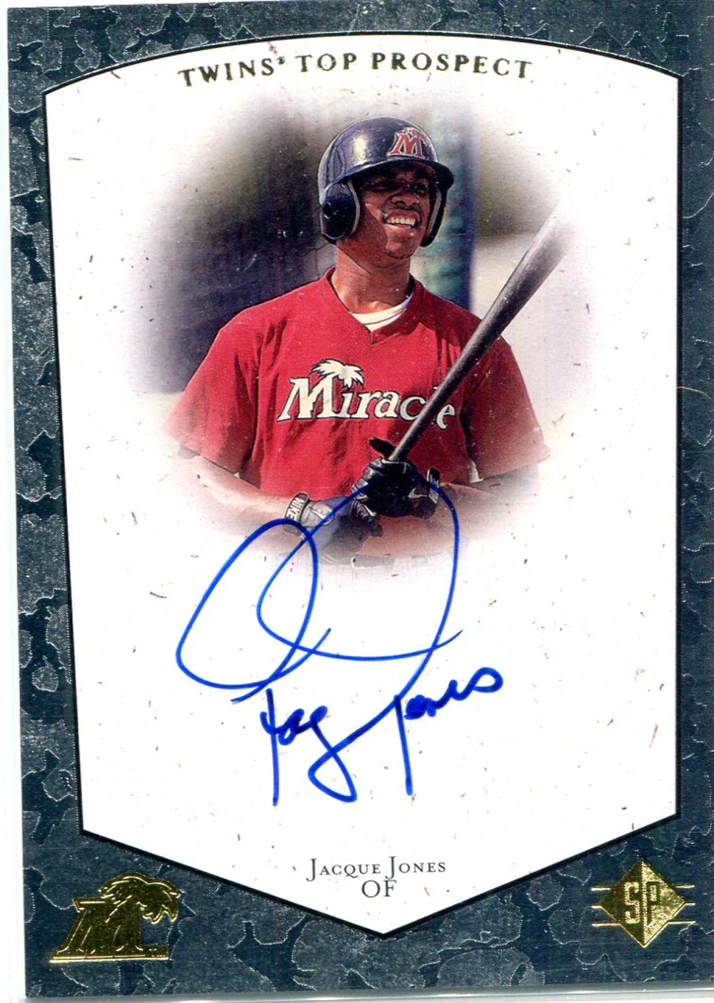 Jacque Jones 1997 Upper Deck Top Prospect Autographed Card | eBay