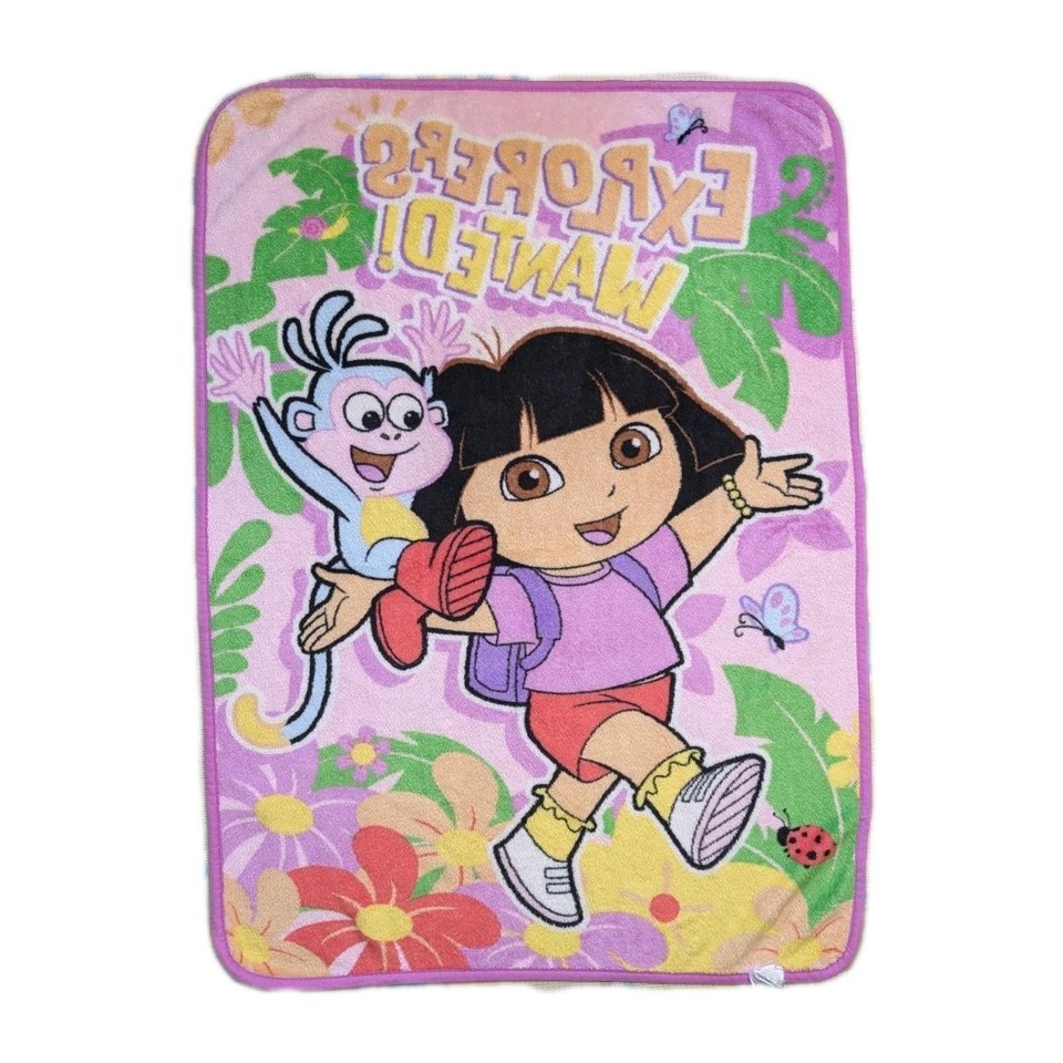 Nick Jr. DORA THE EXPLORER Explorers Wanted Plush Blanket Throw 41" X ...