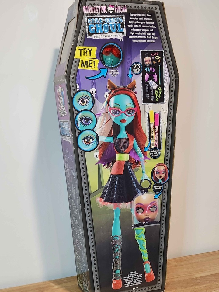 Monster High 28” Gore Geous Ghoul Beast Freaky Friend Doll RARE | eBay UK