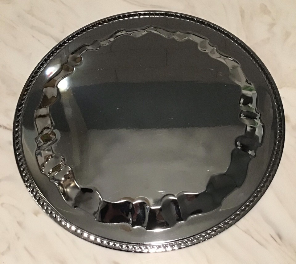 🎄Chrome Platter With Pretty Detailed Embossment. Perfect For The ...