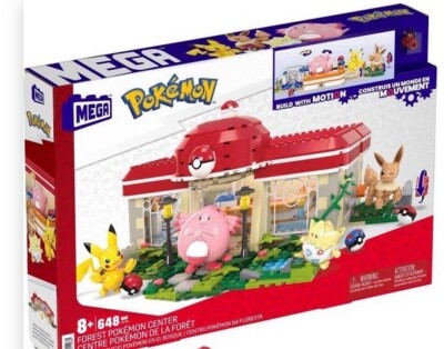 MEGA Pokemon Forest Pokemon Center Building Set NEW In Box + Charizard ...