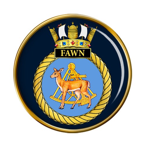 HMS Fawn, Royal Navy Pin Badge | eBay UK