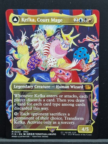 MTG Kefka, Court Mage Borderless #0322) English NM Final Fantasy Magic ...