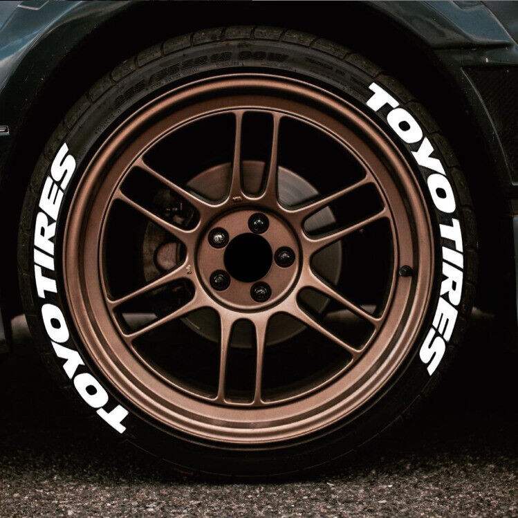 8 Sets TOYO TIRES Permanent Tire Lettering Sticker 1.20" For 15"-24 ...