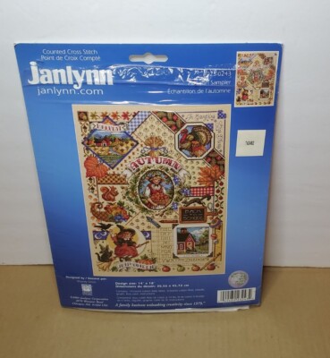 Janlynn Autumn Sampler Counted Cross Stitch Kit #023-0243 (OPENED BUT ...