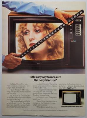 Sony Trinitron KV1810 Color Television 1975 Illustrated London News Ad ...