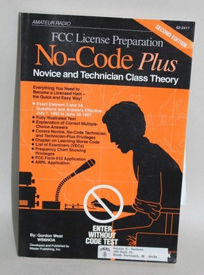Vtg Text Book NO-CODE PLUS ELEMENTS 2 AND 3A Gordon West | eBay