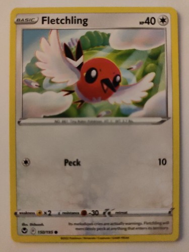 Fletching 150/195 Common Silver Tempest Pokemon Card Near Mint | eBay ...