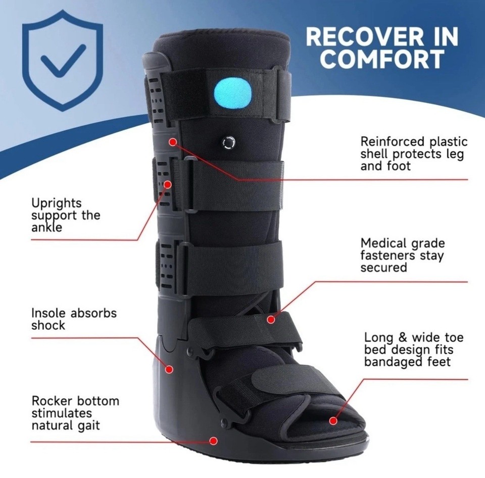 Tairibousy Tall Walker Fracture Boot Air Walker Boot Inflatable Walking ...