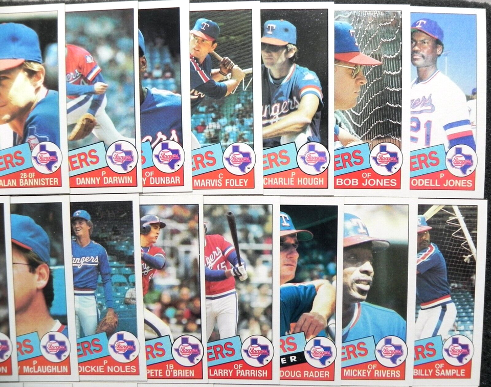 Texas Rangers 1985 Topps 29-Card Team Exact Set (A) _ Stored by Us ...