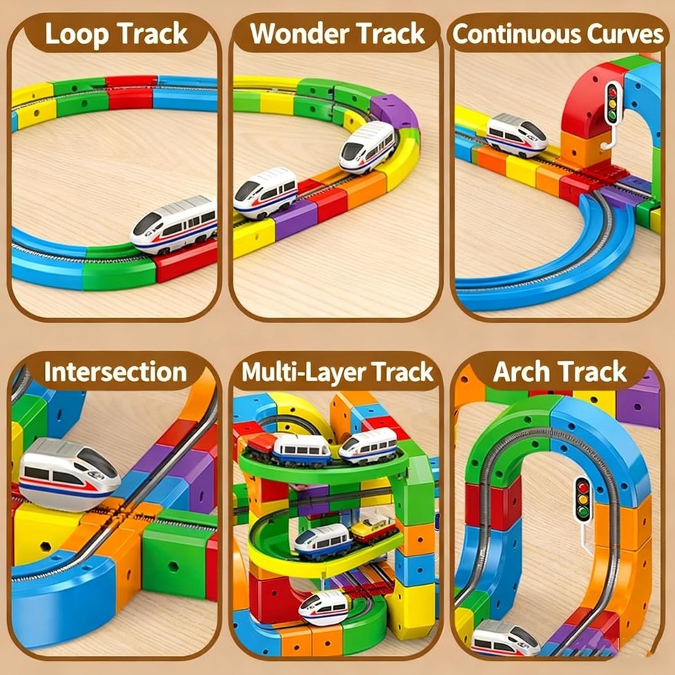 Track Fusion 3D Train Routes - 51 pcs 3D Infinity Cube Track | eBay UK