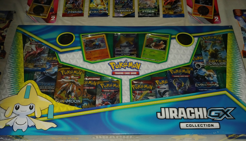 ROLLBACK PRICE 24 HOUR SALE💥Pokémon Jirachi GX Box w/ Sun & Moon + XY ...