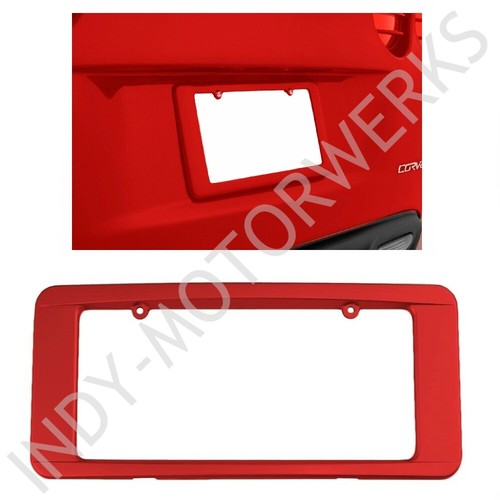 C6 CORVETTE REAR LICENSE PLATE FRAME IN GM VICTORY RED PAINT FITS ALL ...