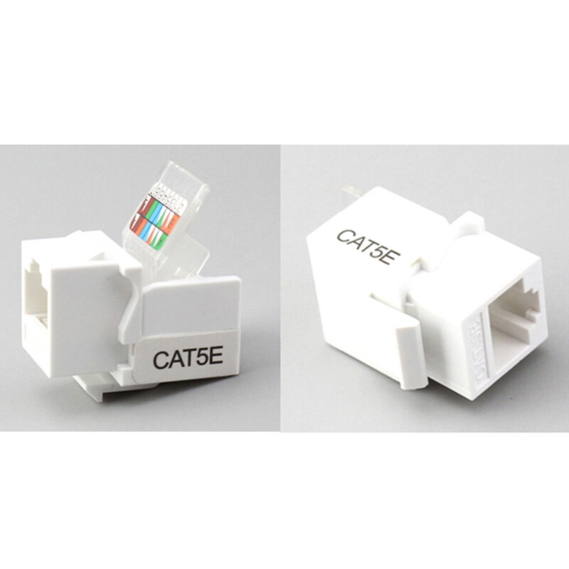 10Pcs RJ45 CAT5e Ethernet Network Keystone JackClip Module Wall Plug ...