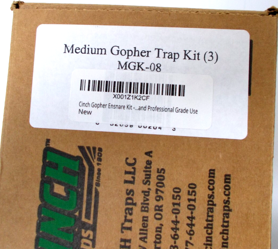 CINCH Traps 3 in. Medium Gopher Kit Steel Pest Trap Outdoor Lawn Garden Control | eBay