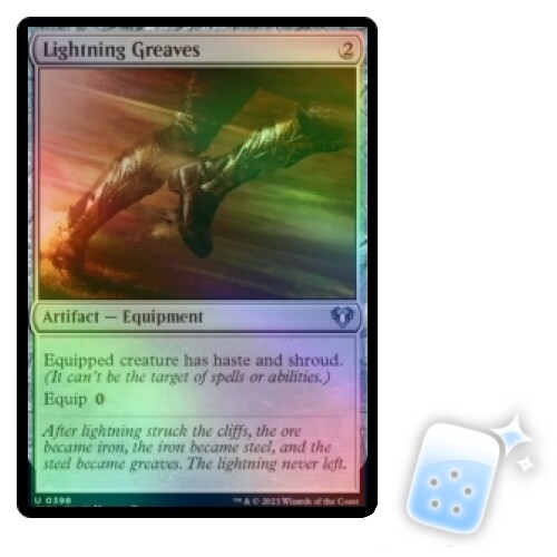 FOIL LIGHTNING GREAVES Commander Masters Magic MTG MINT CARD | eBay