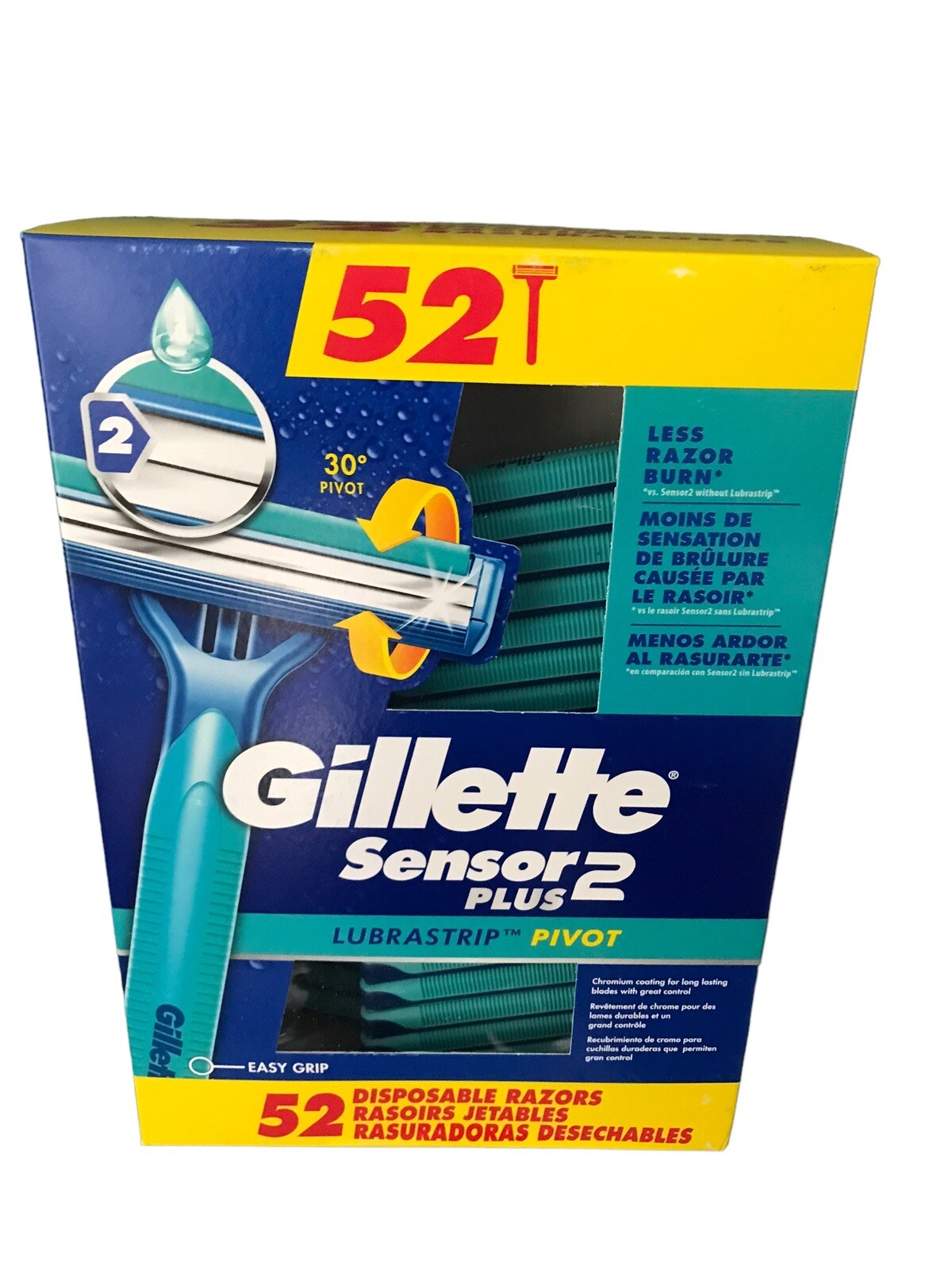 New Gillette Sensor2 Plus Disposable Razors - 52 Count 47400507579| eBay