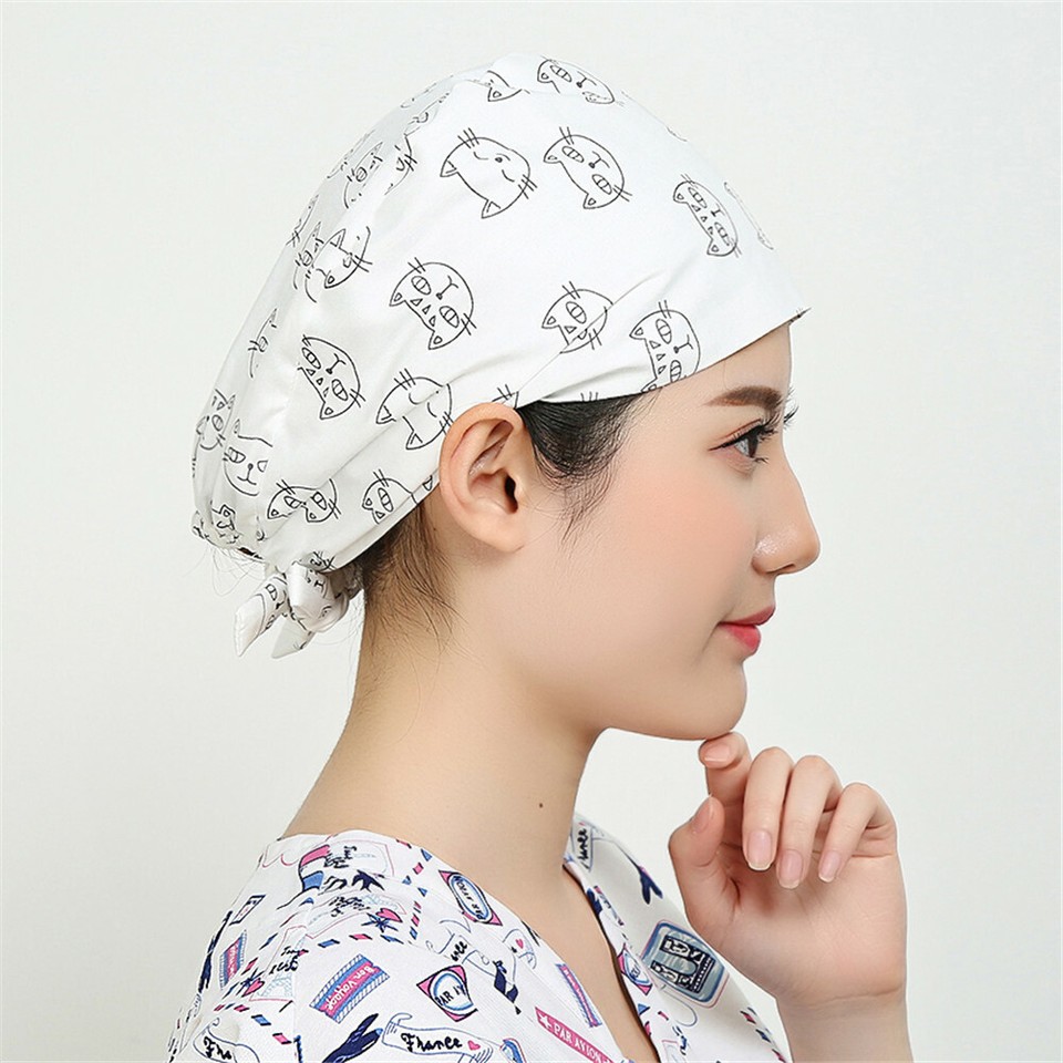 Medical Cap Doctor Surgical Hat Work Scrub Clean Nurse Head Cover ...