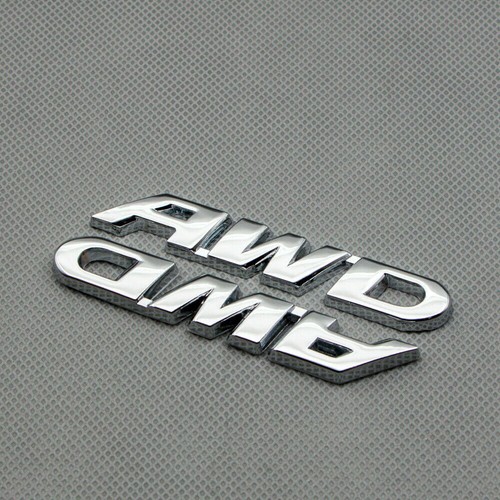 2pcs Chrome Metal AWD Car Trunk Rear Fender Emblem Badge Decal Stickers ...
