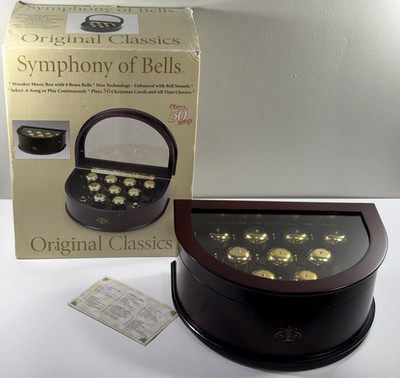 Mr. Christmas "Symphony of Bells" Original Classic 50 Songs Wood Box ...
