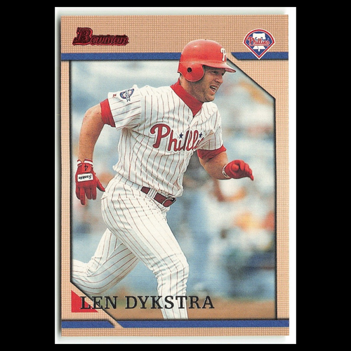 Len Dykstra #61 1996 Bowman Philadelphia Phillies Baseball Card MLB NM ...