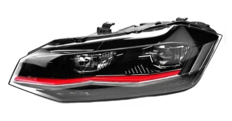 VW POLO Headlamp BlackRed (GTi Models) Left Hand OEMOES 2018- | eBay