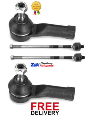FOR RENAULT CLIO MK3 2006-2011 FRONT INNER TIE RODS & OUTER TRACK ROD ...