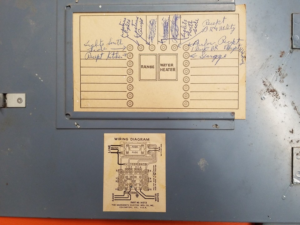 Wadsworth 100 Amp Fuse Panel Cover 120-240V Cat No. N100M60RW8 | eBay