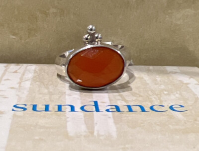 NWT Sundance Catalog Silver “Crowned Red Onyx Ring” Size 6 $128 | eBay